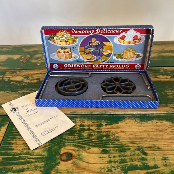 Griswold Cast Iron Patty Molds - Etsy