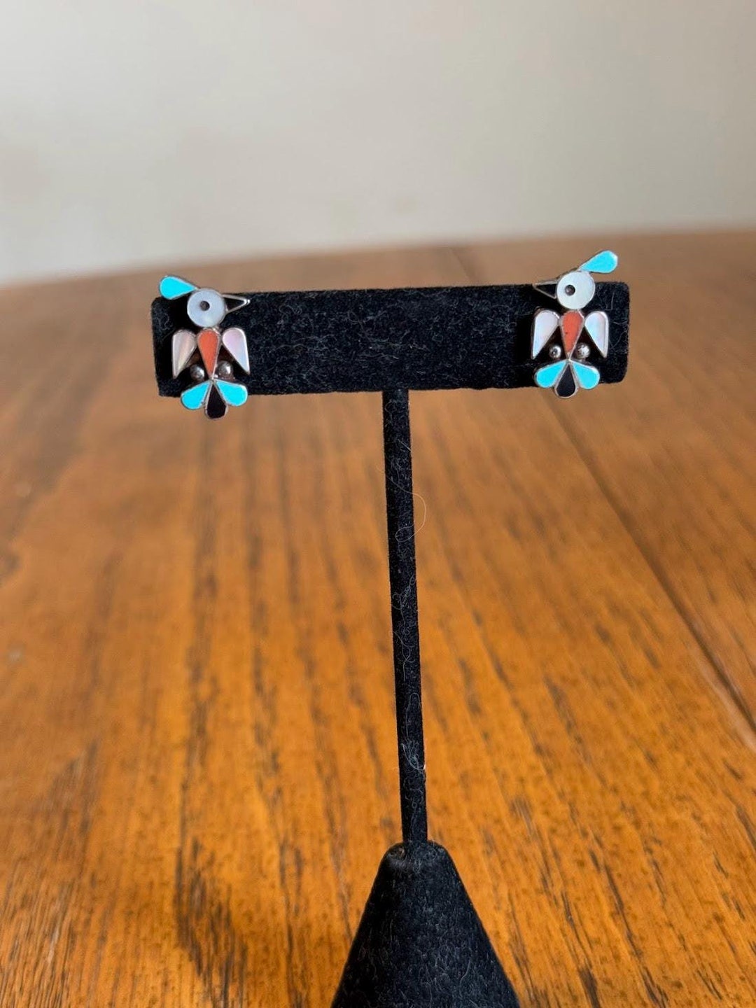Zuni Native American Hummingbird Stud Earrings,mother of Pealr ...