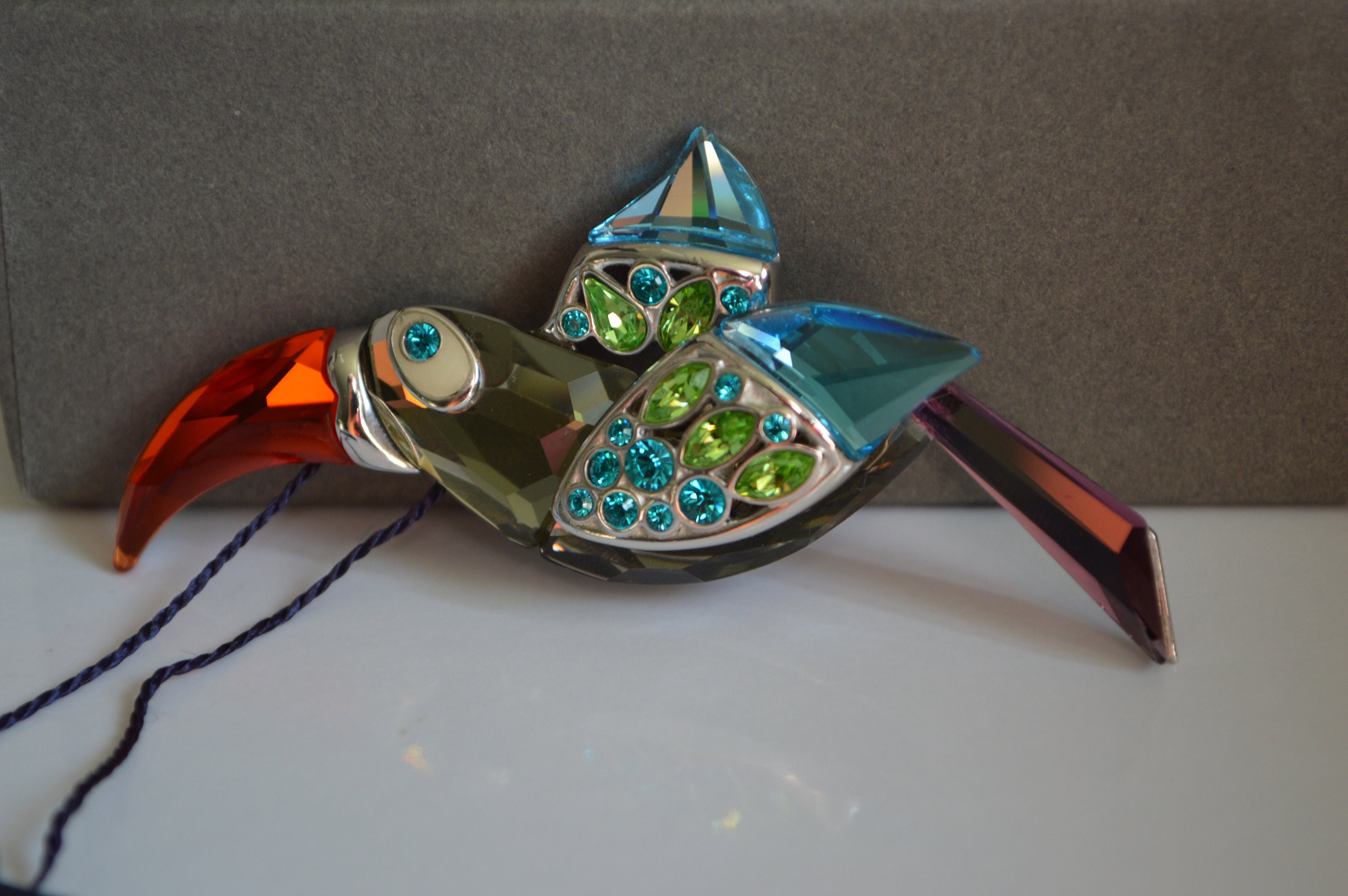 Swarovski and Sterling Silver Bamba Paradise Parrot Brooch | Etsy