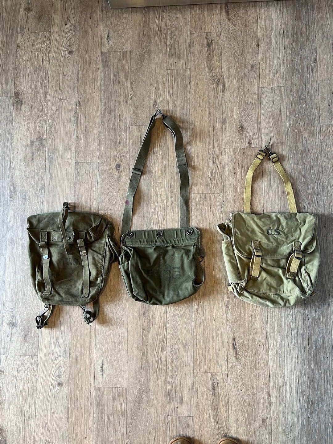 Vintage US Army Bags, Back Pack/gas Mask Bag, Collectible Bags for ...