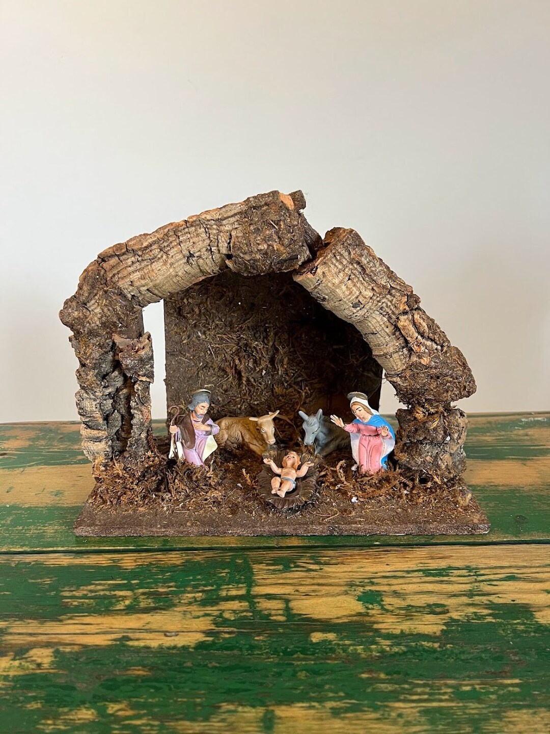 Vintage Italian Nativity Set, Plastic Mary/joseph/jesus/animals in ...