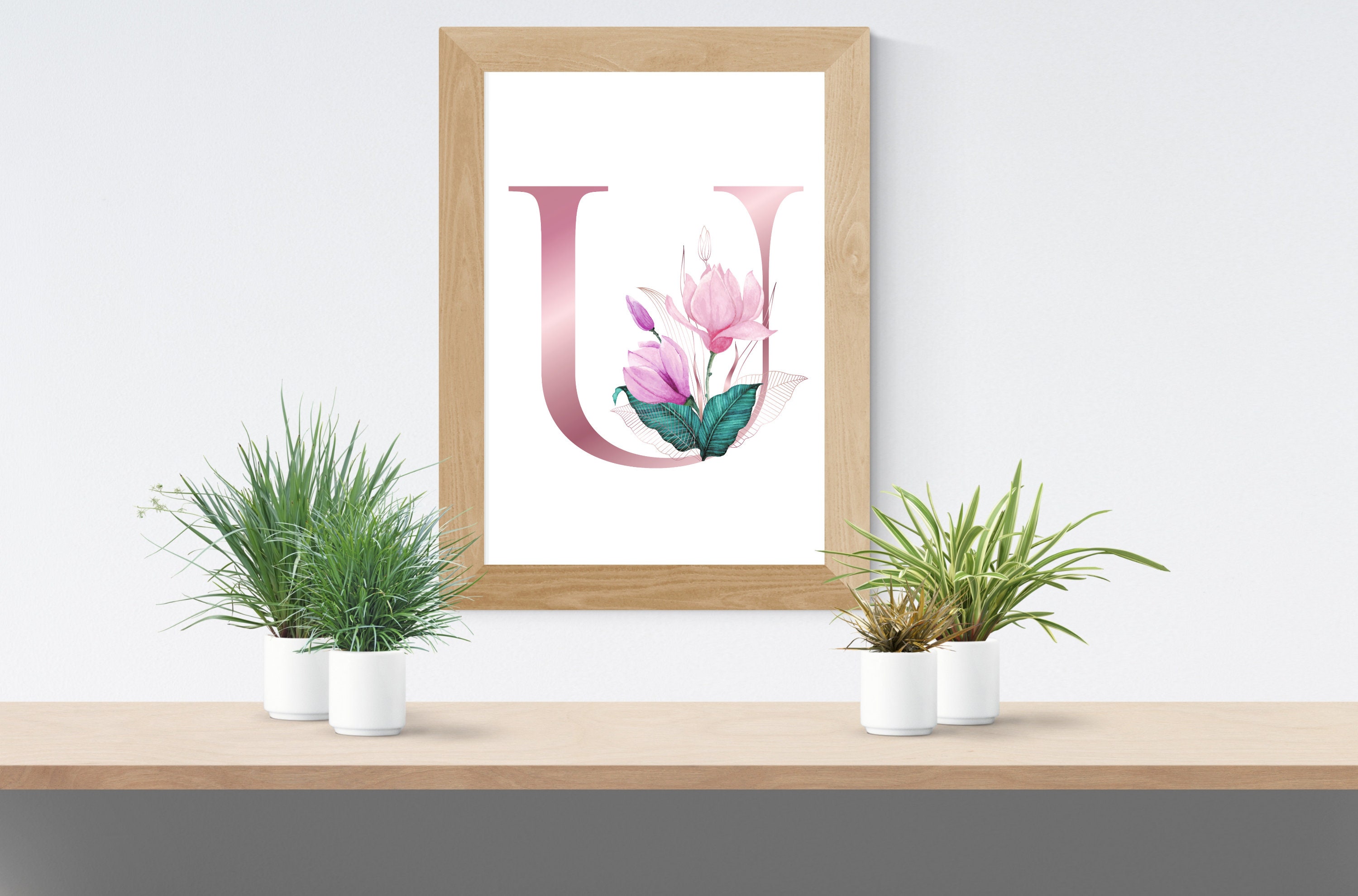 Letter U Wall Decor Letter U Print Letter U Poster Letter U | Etsy