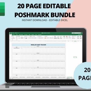 Poshmark Inventory Sheet, Excel Spreadsheet Tracker, for Sellers on ...