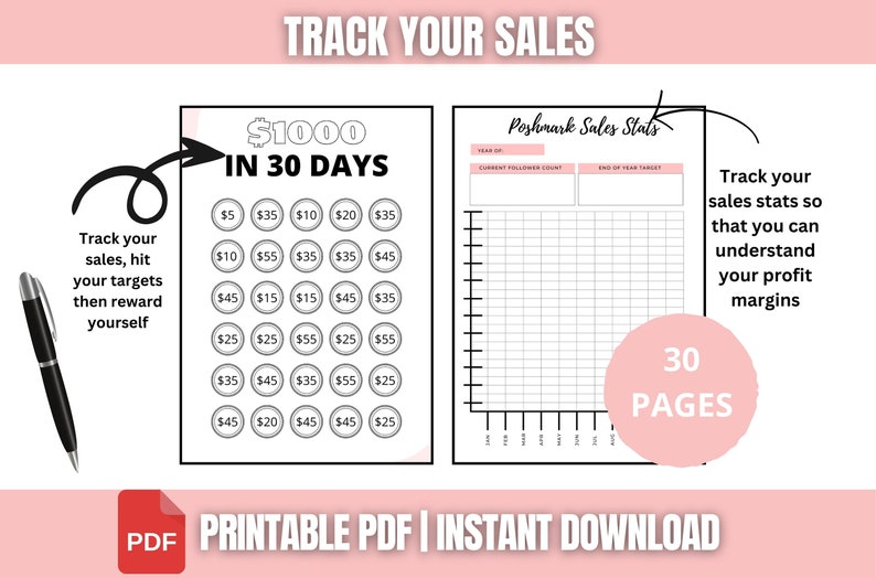 Poshmark Seller Planner Bundle: 30-page Business Organizer (A4 PDF) - Etsy