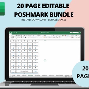 Poshmark Inventory Sheet, Excel Spreadsheet Tracker, for Sellers on ...