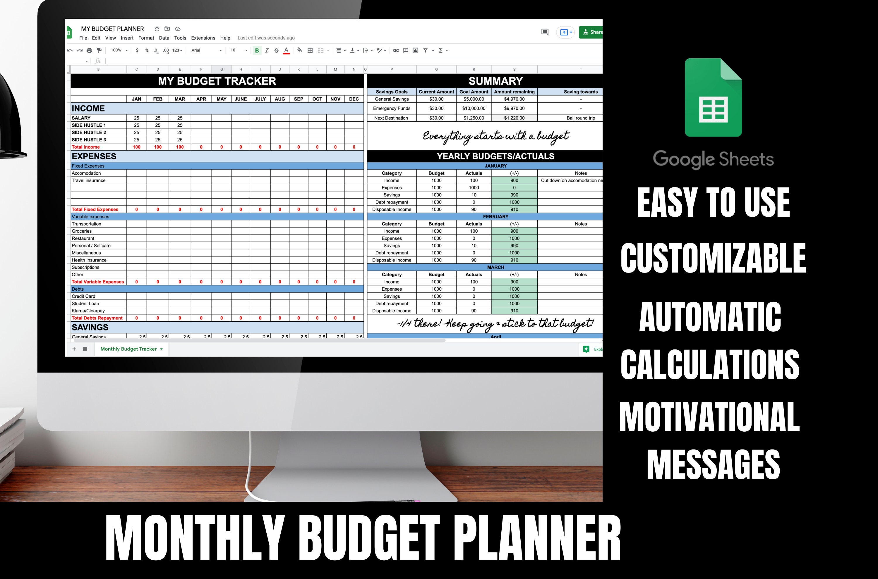 2024 Finance Planner, 2024 Monthly Budget Spreadsheet, 2024 Expense ...