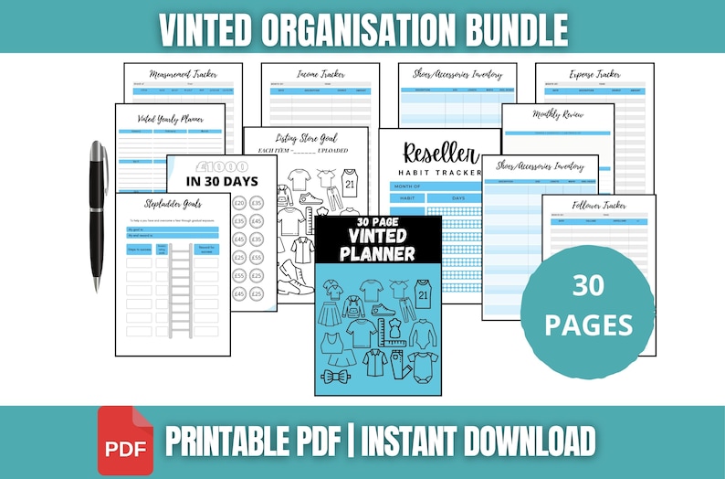 Vinted Reseller Planner, Vinted Inventory Tracker, Vinted Planner ...