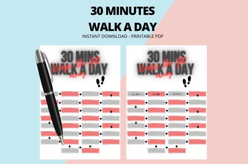 Step Challenge Printable 10k Step Challenge Weight Loss - Etsy Singapore