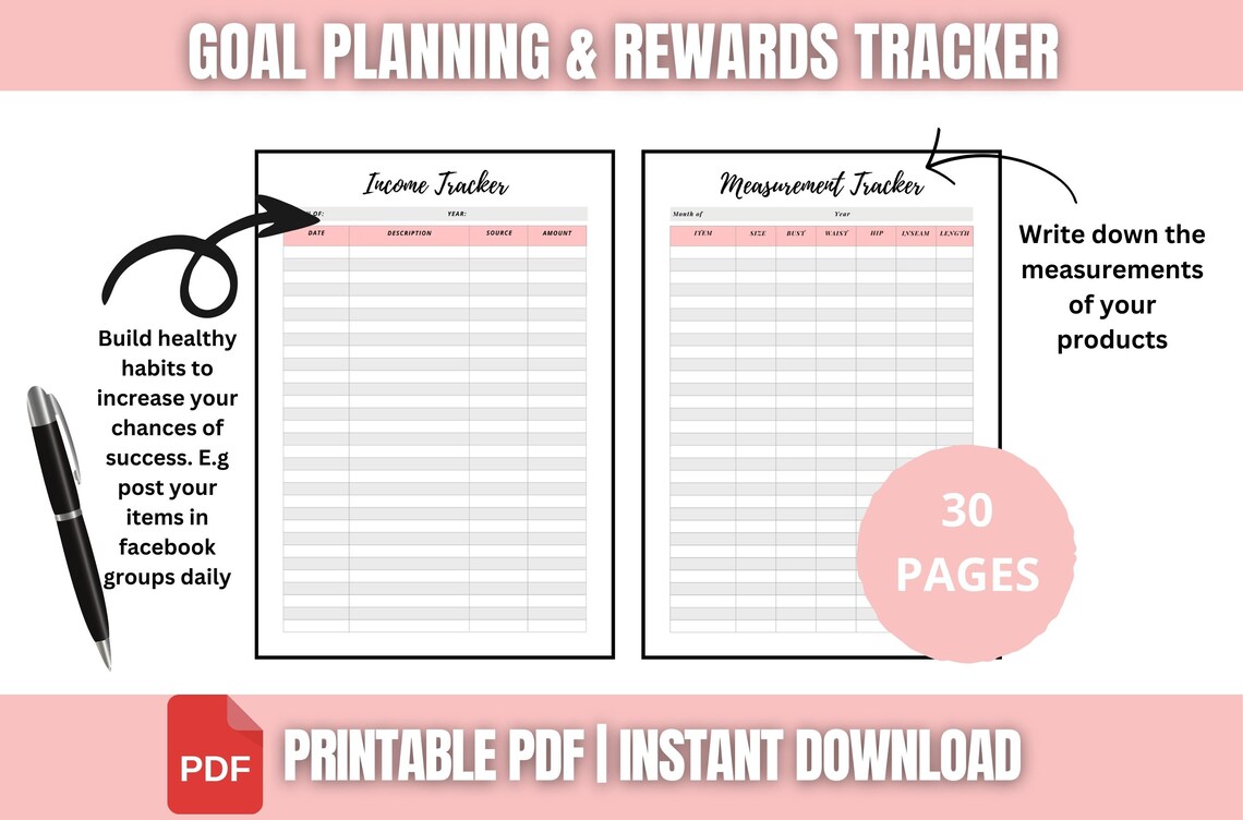 Poshmark Seller Planner Bundle: 30-page Business Organizer (A4 PDF) - Etsy