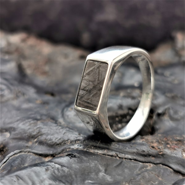 Mens Meteorite Ring - Etsy