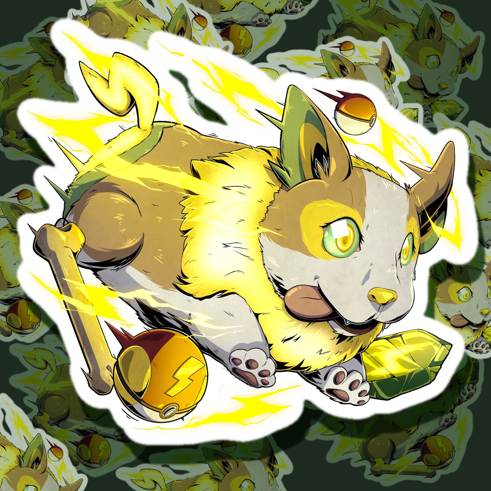 Yamper Sticker pokémon | Etsy