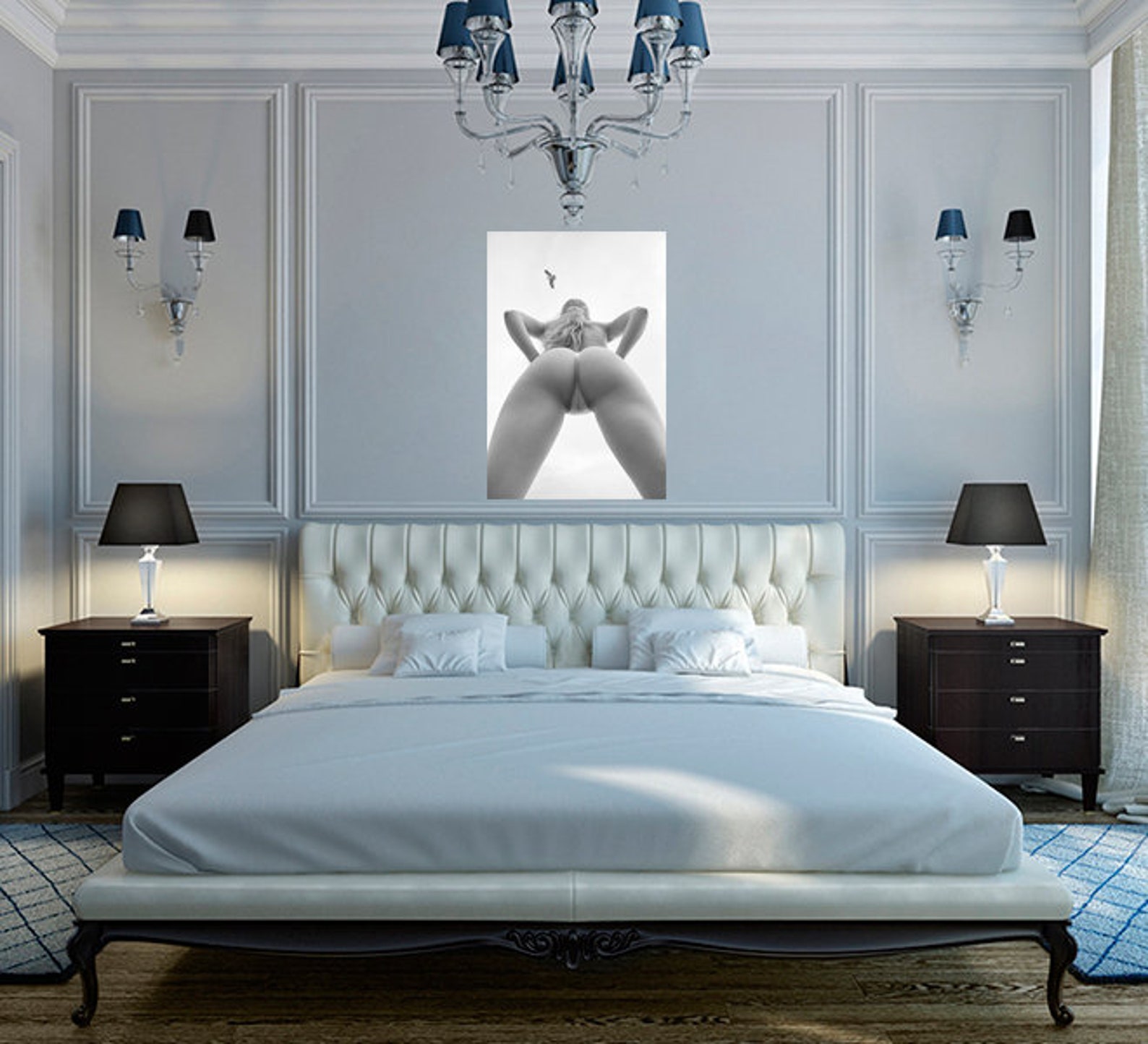 Wall Decor Photo Print On Canvas Sexy Print Black And White Etsy