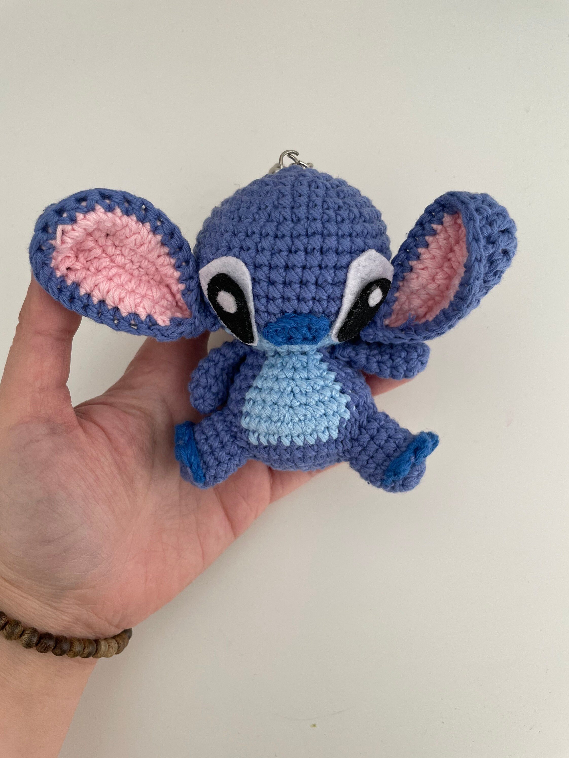 Hand Crochet Stitch Keychain, Stitch and Angel - Etsy