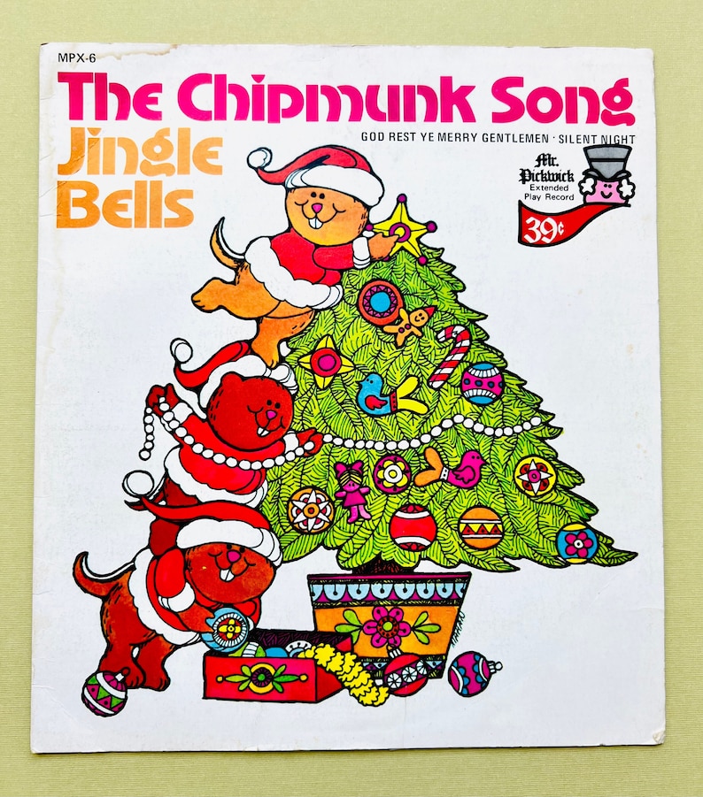 The Chipmunk Song Jingle Bells Mr. Pickwick Extended Play Record 45RPM ...