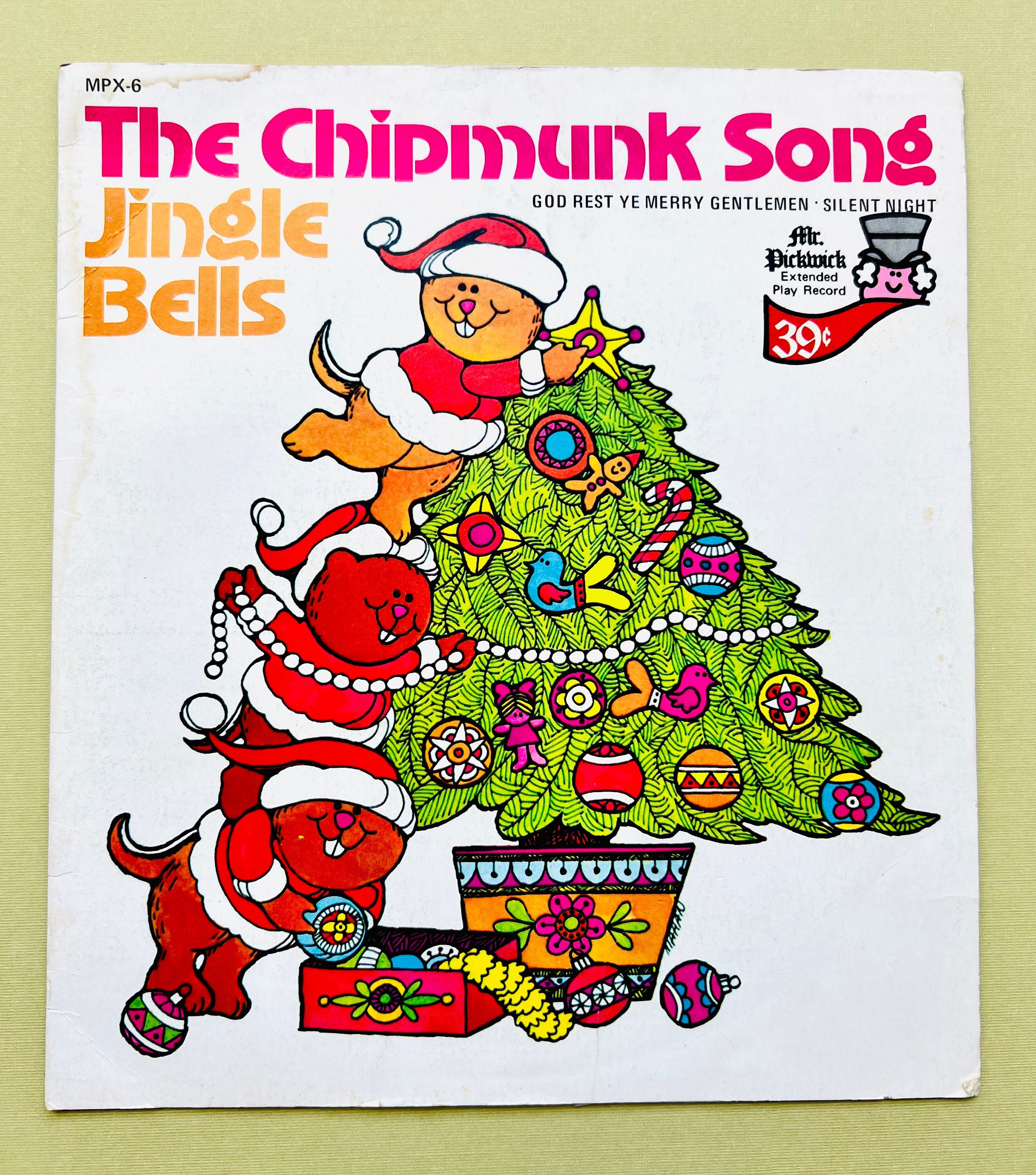 The Chipmunk Song Jingle Bells Mr. Pickwick Extended Play Record 45RPM ...