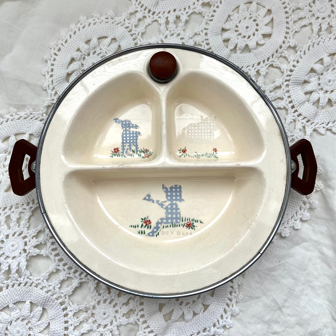 Vintage Excello Divided Baby Warming Dish Little Boy Blue - Etsy