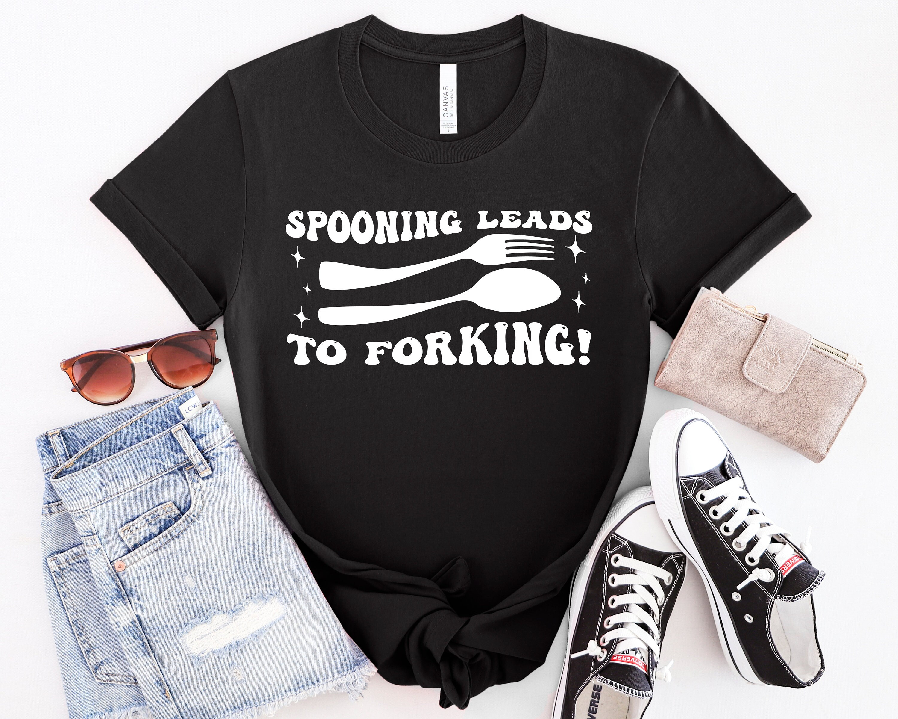 Spooning Leads To Forking T Shirt