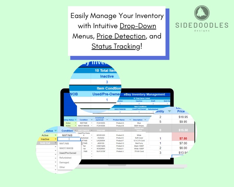 Ebay Inventory and Sales Tracker With Visual Analytics - Etsy