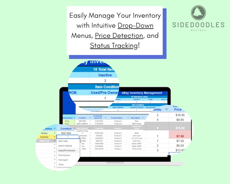 Inventory and Sales Tracker for Ebay Sellers - Etsy