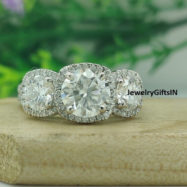 Real Moissanite Ring - Etsy