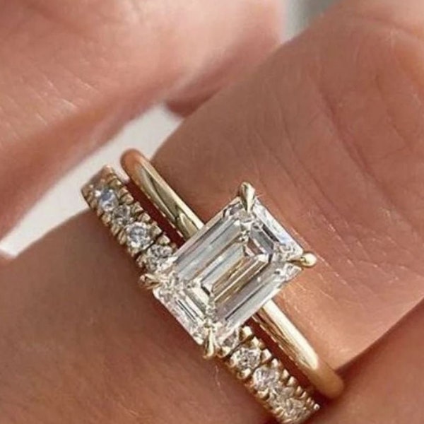 Emerald Wedding Set - Etsy