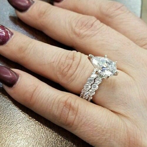 4.50ct Pear Cut Full White D Color Simulated Diamond - Etsy