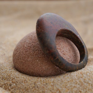 Stone Ring, Beach Pebble Ring, Natural, Raw Stone, Unique, Minimalist, Mediterranean Sea Stone ...