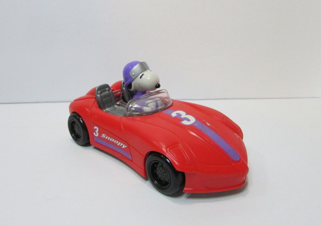 Vintage Snoopy Driving Red Race Car Gallerie Candy Holder Toy 3 - Etsy