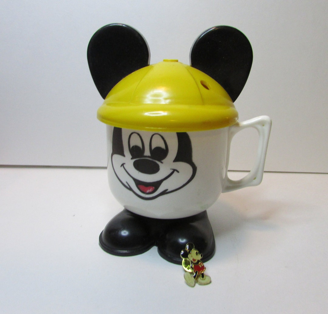 Vintage Children's Mickey Mouse Plastic Cup With Yellow - Etsy