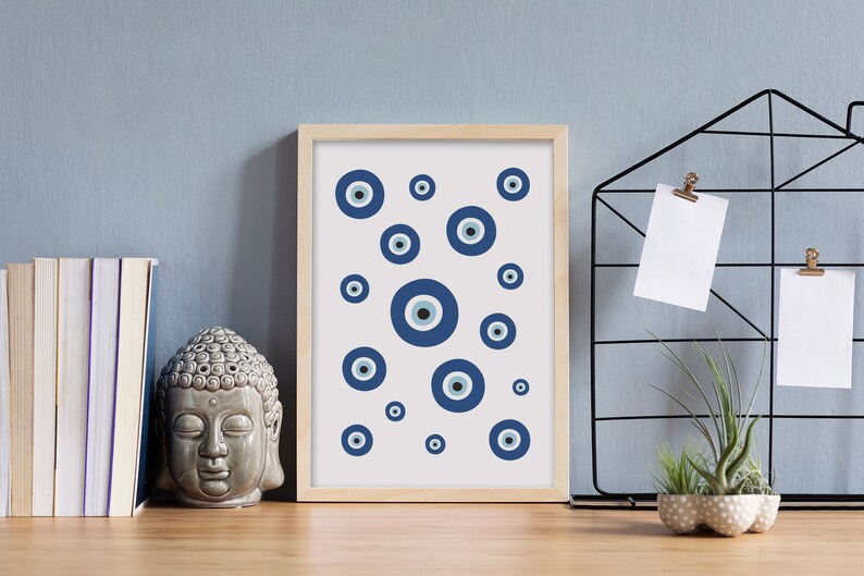 Evil Eye, Blue Eye Print, Instant Download, Digital Art, Printable Wall ...