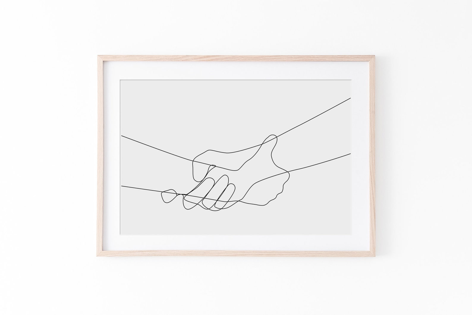 Holding Hands Art Print, Hands Line Art, Hand Poster, Couple Art Print ...