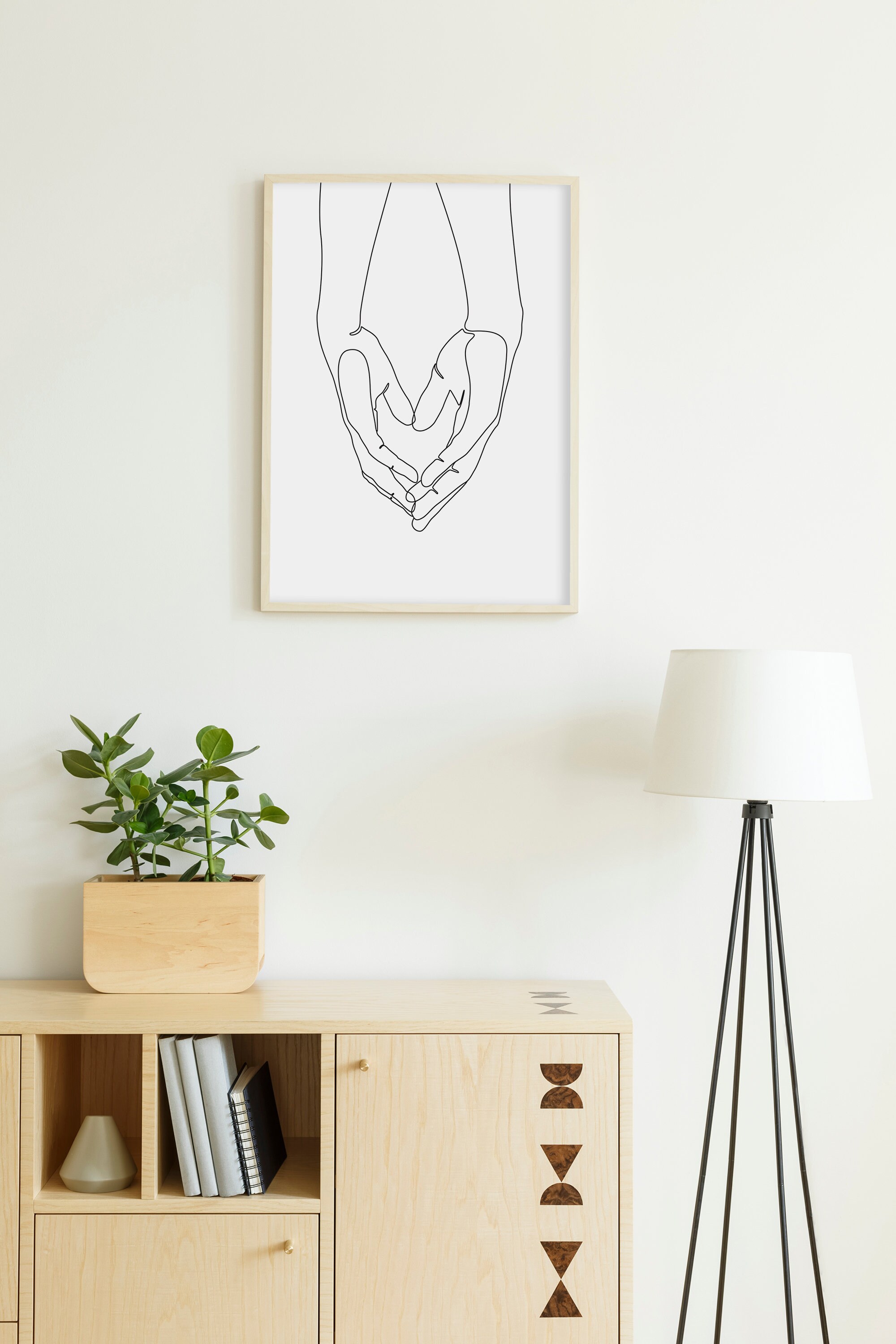 Holding Hands Art Print Hands One Line Drawing Hands - Etsy