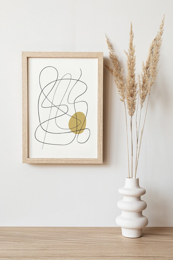 Abstract Line Art Line Drawing Abstract Print Printable Art | Etsy