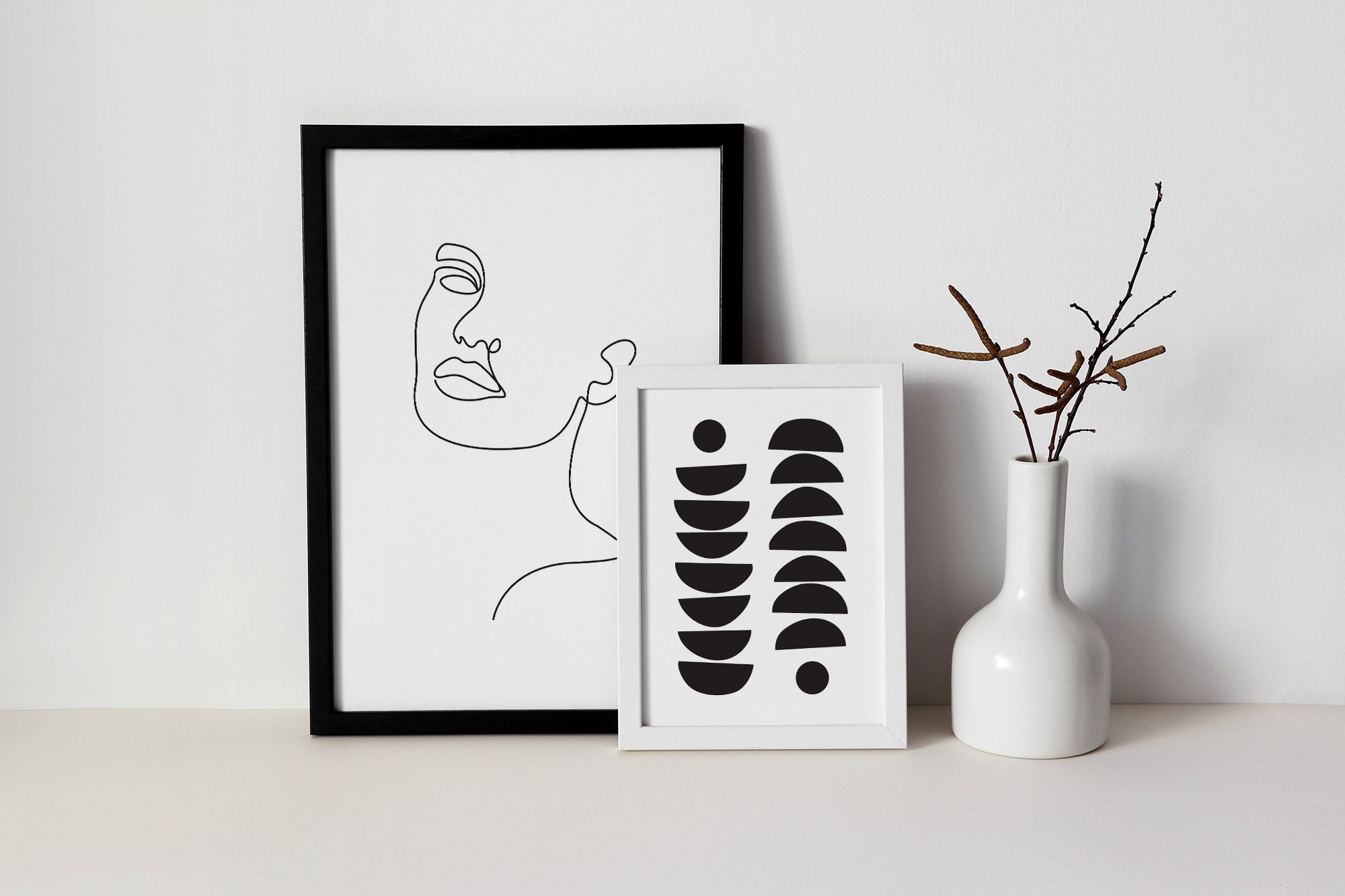 Set of 3 Prints Woman Face Line Art Abstract Face Prints - Etsy