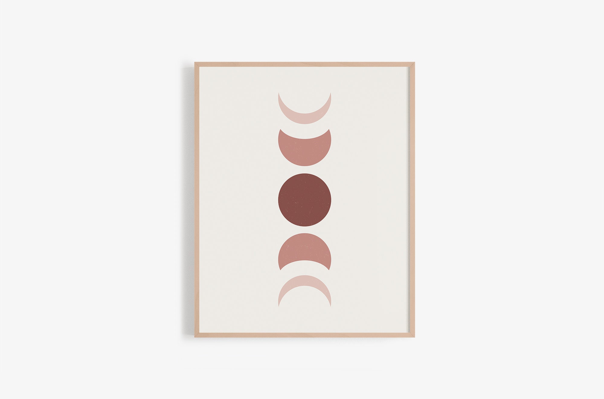 Moon Print Phases of the Moon Modern Minimal Wall Art - Etsy