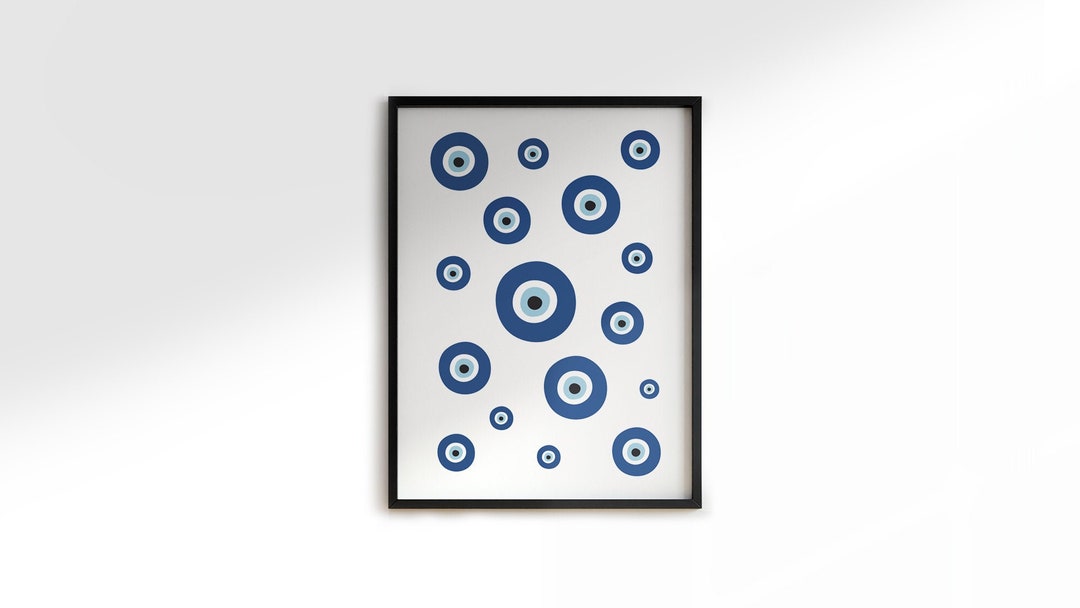 Evil Eye, Blue Eye Print, Instant Download, Digital Art, Printable Wall ...
