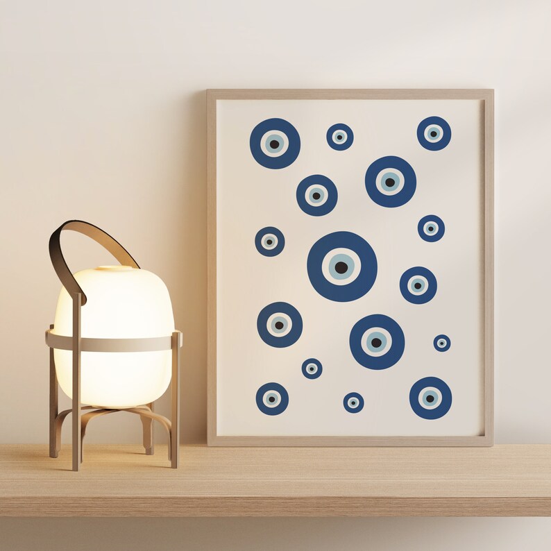 Evil Eye, Blue Eye Print, Instant Download, Digital Art, Printable Wall ...