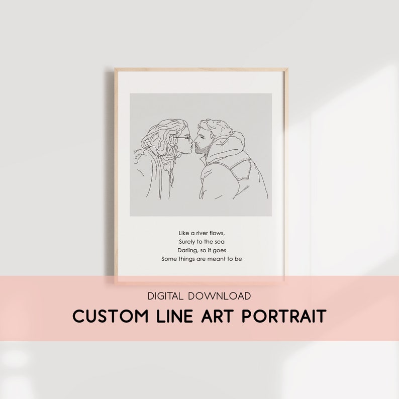 Custom Line Drawing Line Art Portrait Line Drawing Art | Etsy