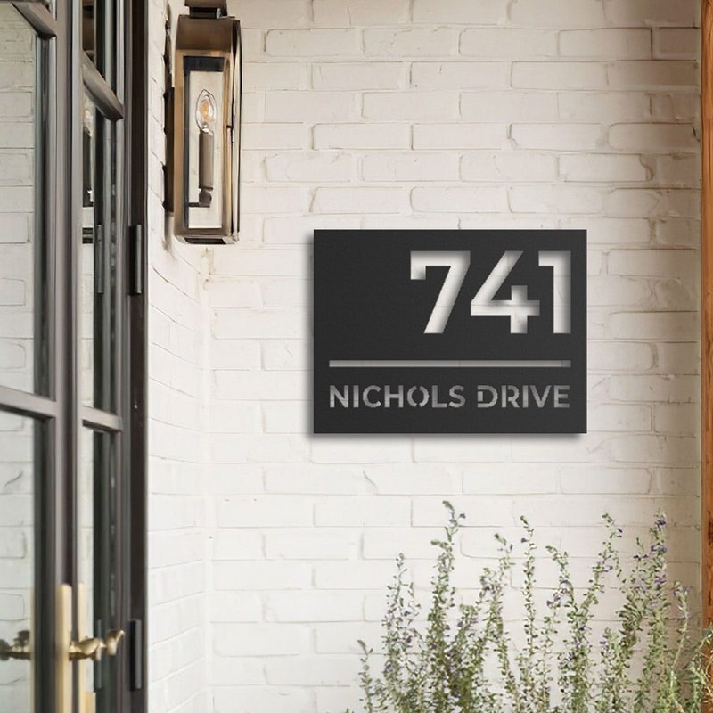 House Number Sign - Etsy