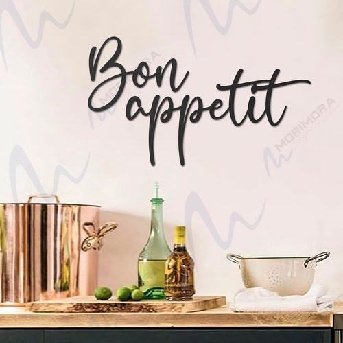 Bon Appetit Metal Sign Metal Wall Decoration Metal Art | Etsy
