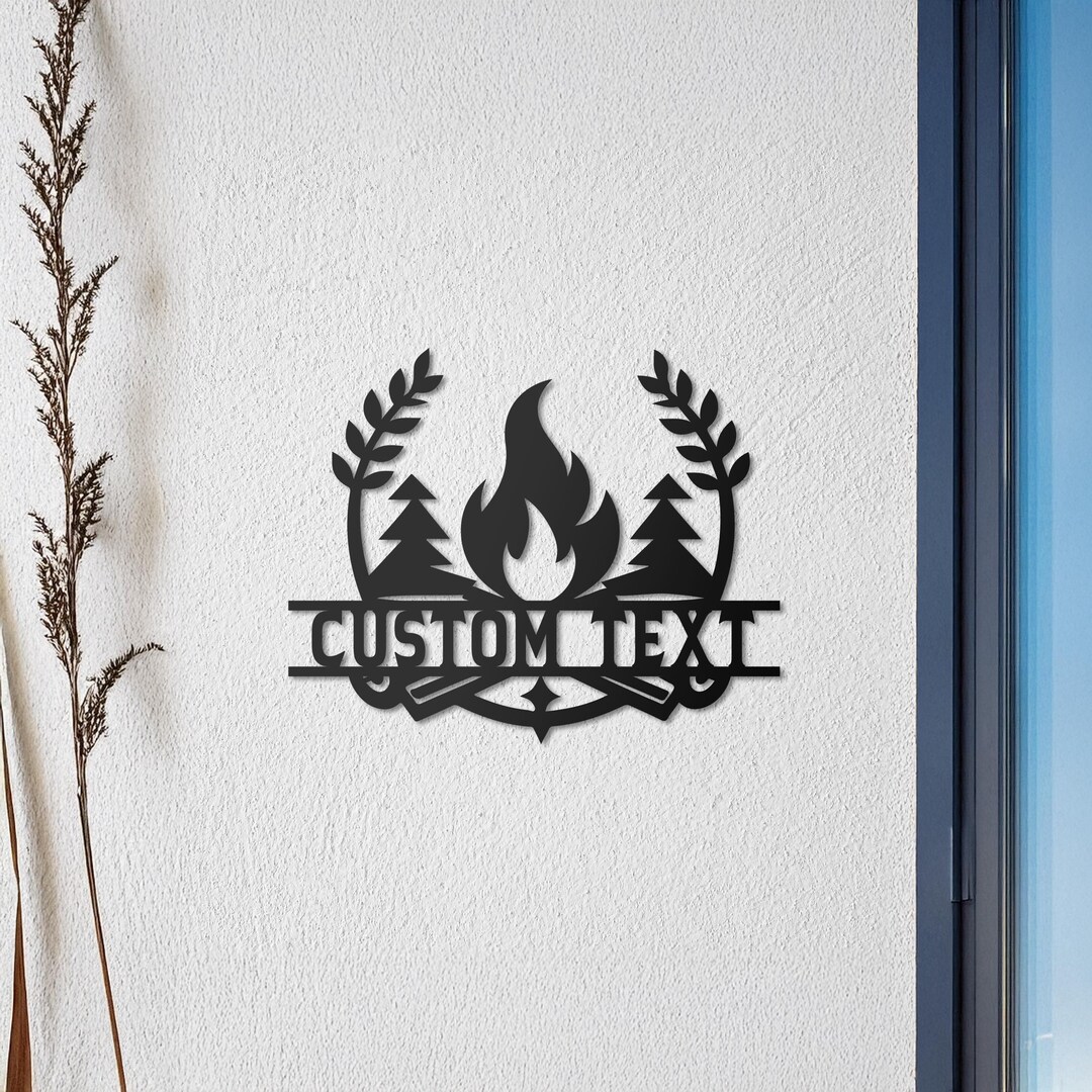 Custom Campfire Metal Sign - Personalized Outdoor Camping Decor ...