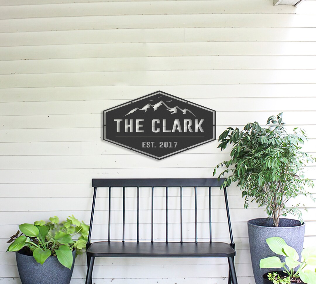 Personalized Metal Name Sign, Custom Address Number Sign, Personalized ...