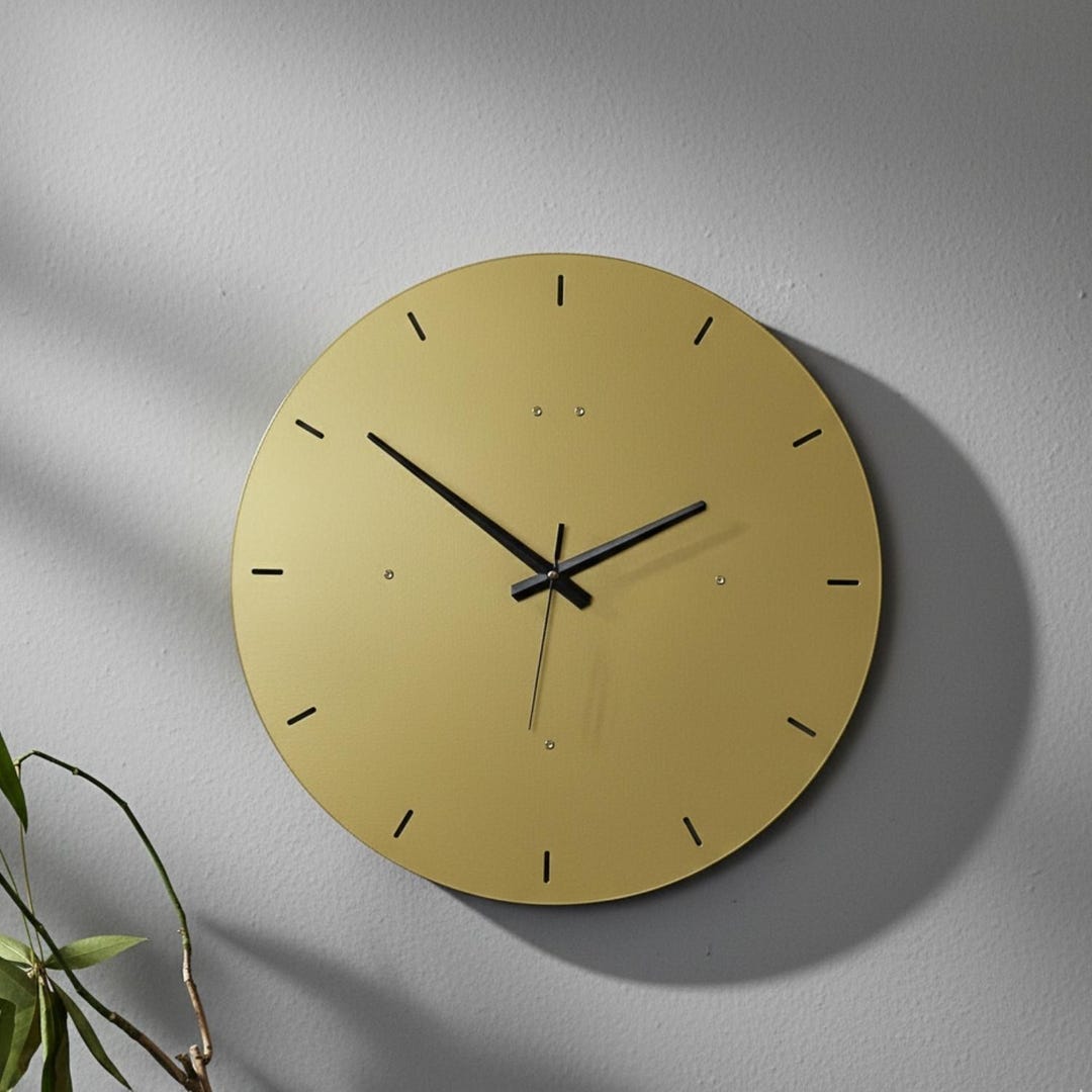 Elegant Gold Wall Clock, Large Glam Wall Decor for Living Room ...