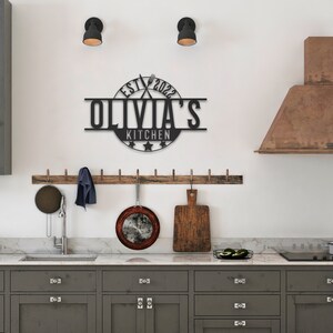 Custom Kitchen Metal Wall Art Personalized Metal Signs - Etsy