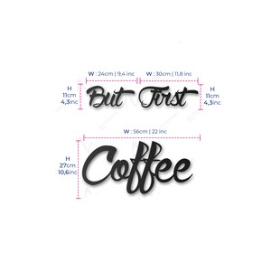But First Coffee Metal Wall Decor: Kitchen Coffee Bar Sign - Etsy