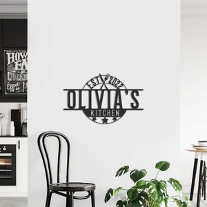 Custom Kitchen Metal Wall Art, Personalized Metal Signs, Custom Kitchen ...
