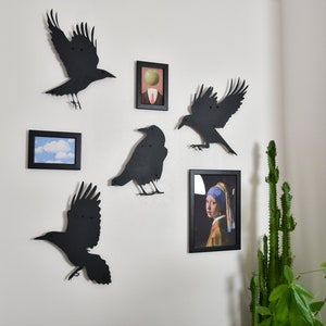 Crow Decor, Crow Wall Decor, Crow Gifts, Raven Decor, Raven Wall Decor ...