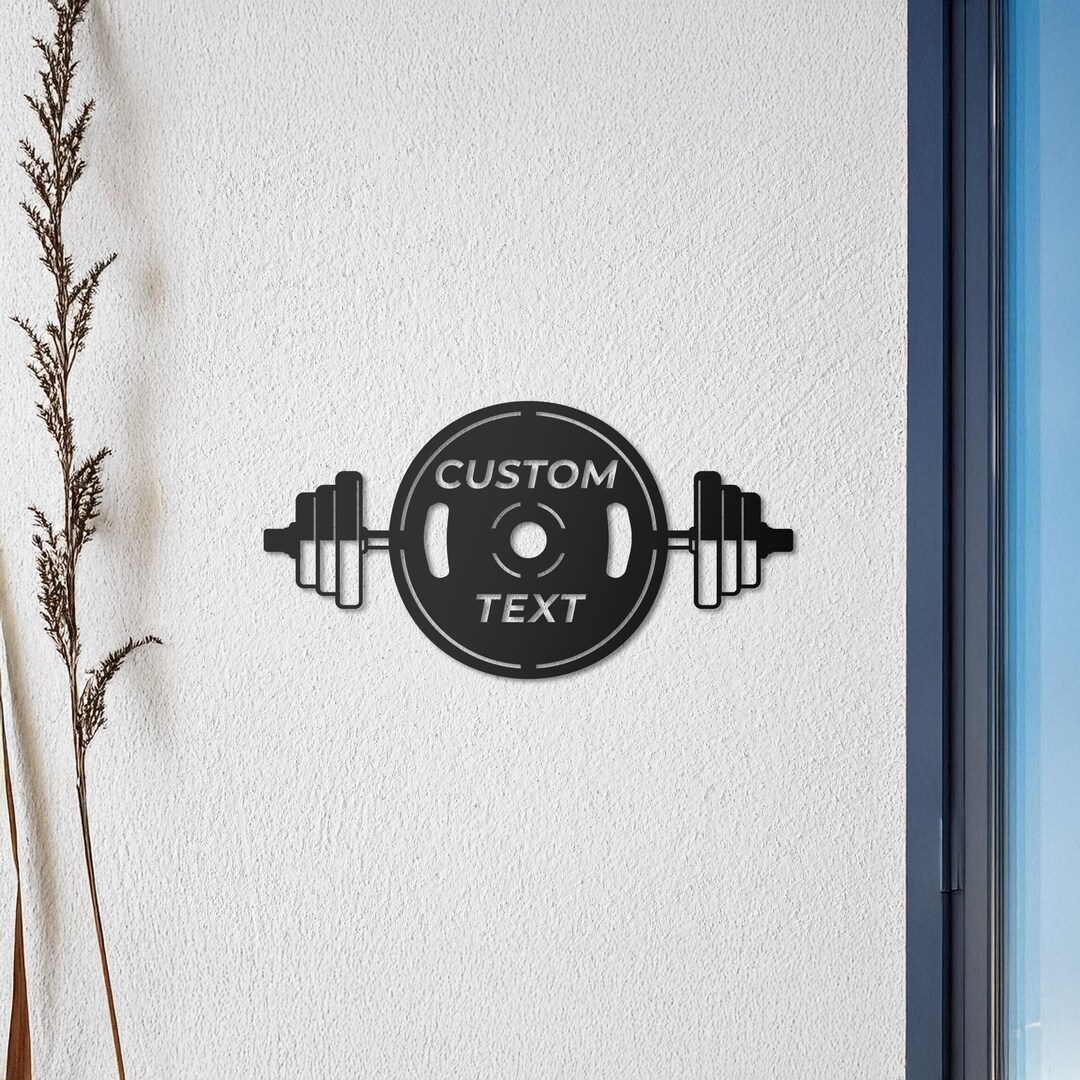 Custom Barbell Metal Sign: Personalized Home Gym Decor - Etsy