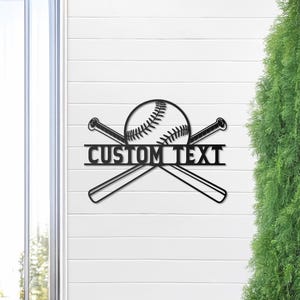 Personalized Baseball Metal Sign: Custom Sports Wall Art - Etsy