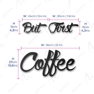 But First Coffee Metal Wall Decor Kitchen Wall Decor Coffee - Etsy